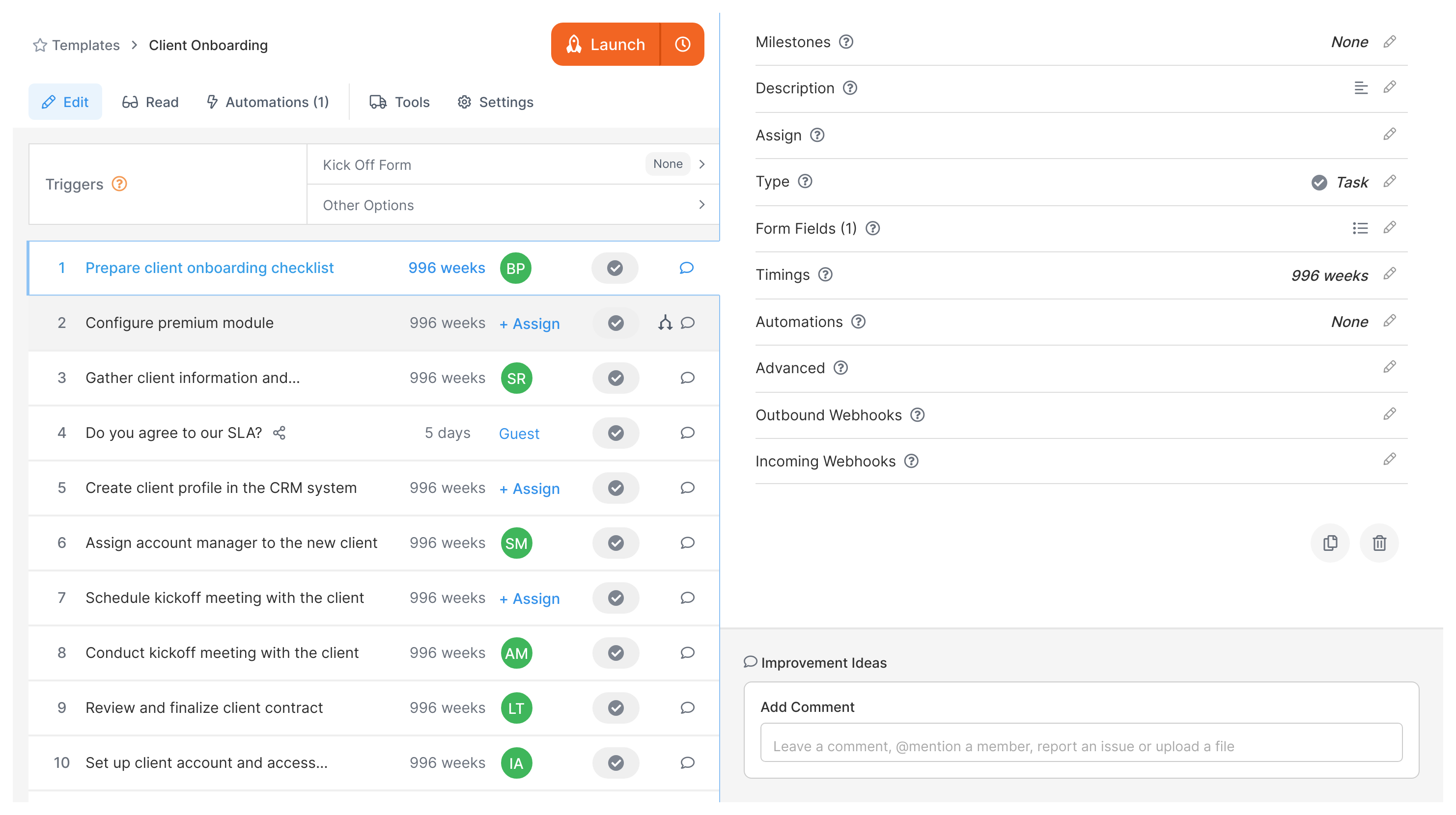 Tallyfy Pro · Create your first template