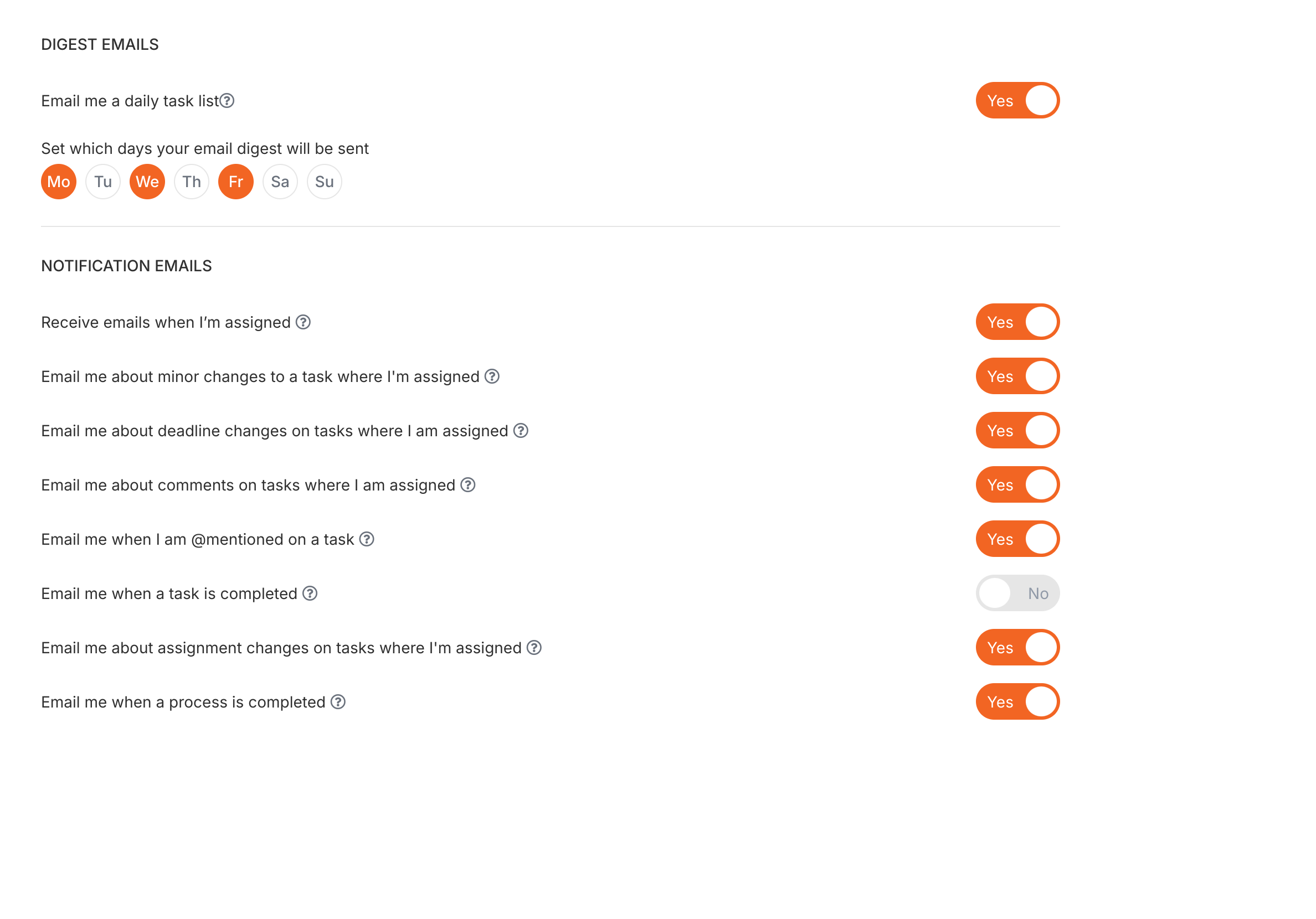 Manage email notifications · Tallyfy Pro