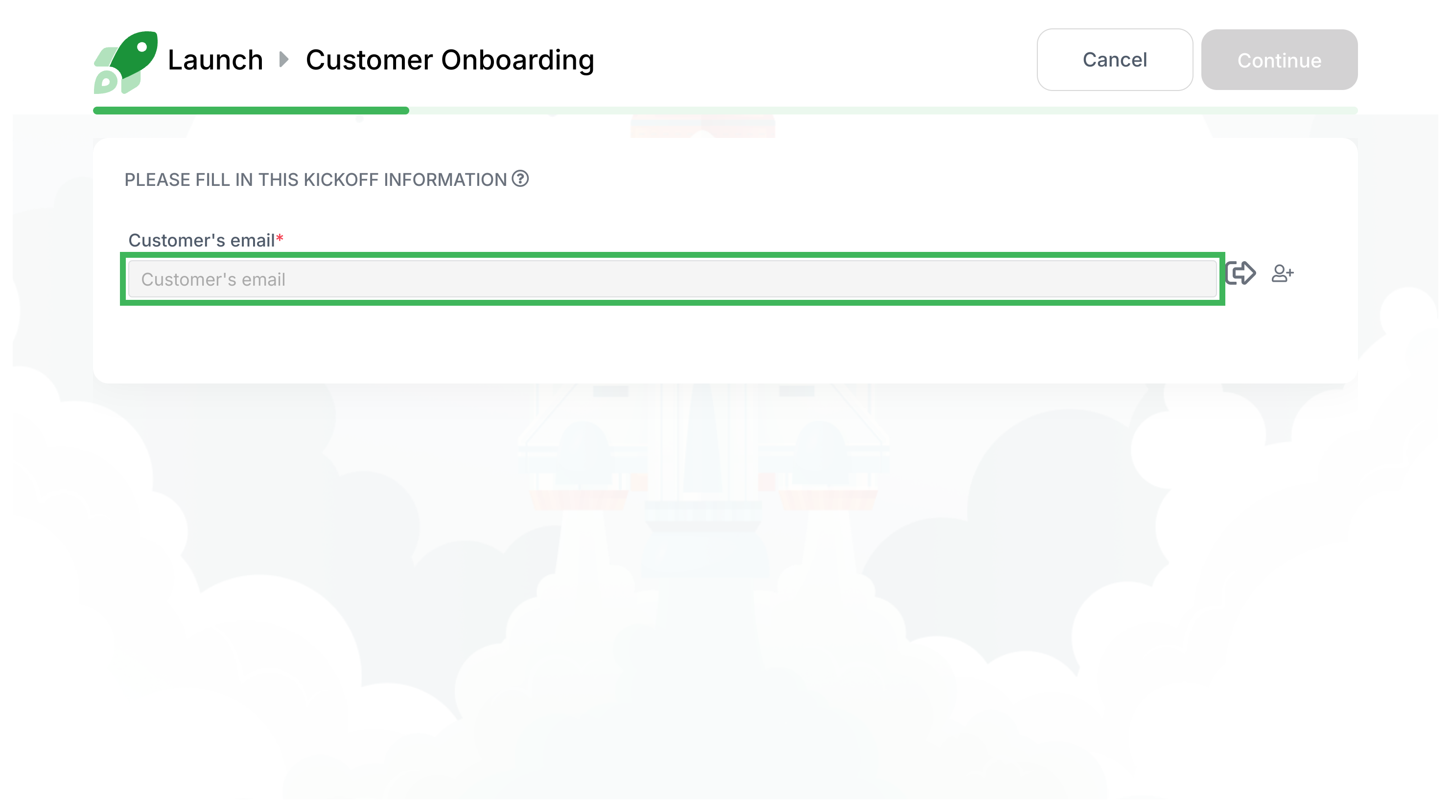 Launch via a kick-off form · Tallyfy Pro