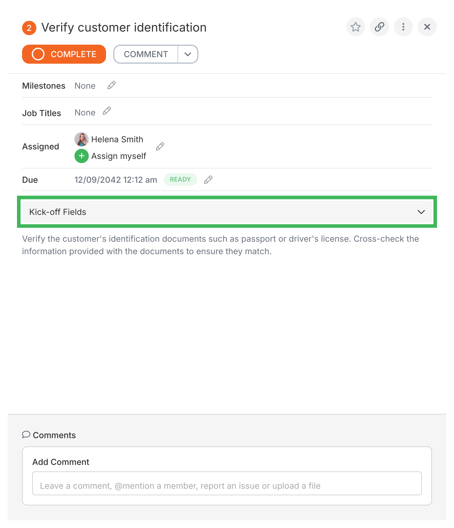 Launch via a kick-off form · Tallyfy Pro
